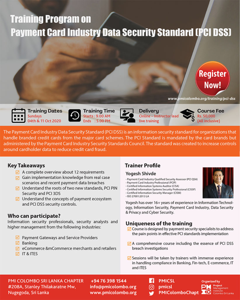Payment Card Industry Data Security Standard (PCI DSS) - PMI Colombo ...